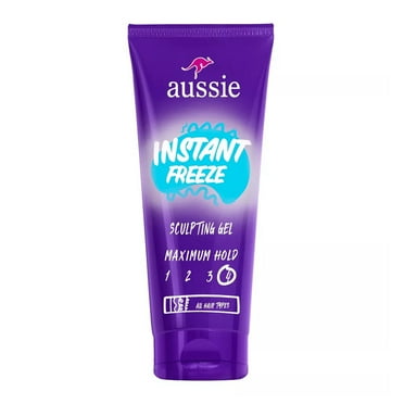 Aussie Instant Freeze Styling Hair Gel, Maximum Hold with Jojoba Oil, 7 ...