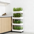 WEGFTDUOP 4/3 Tier Rolling Plants Stand Space-Saving Storage Car with ...