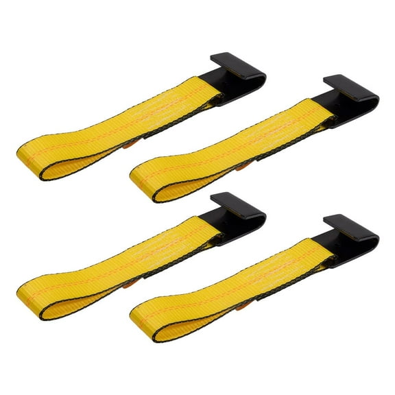 2 Pk 1-1/2" x 7' Ladder Rack Ratchet Tie-Down Straps (Pair) Square Tube ...