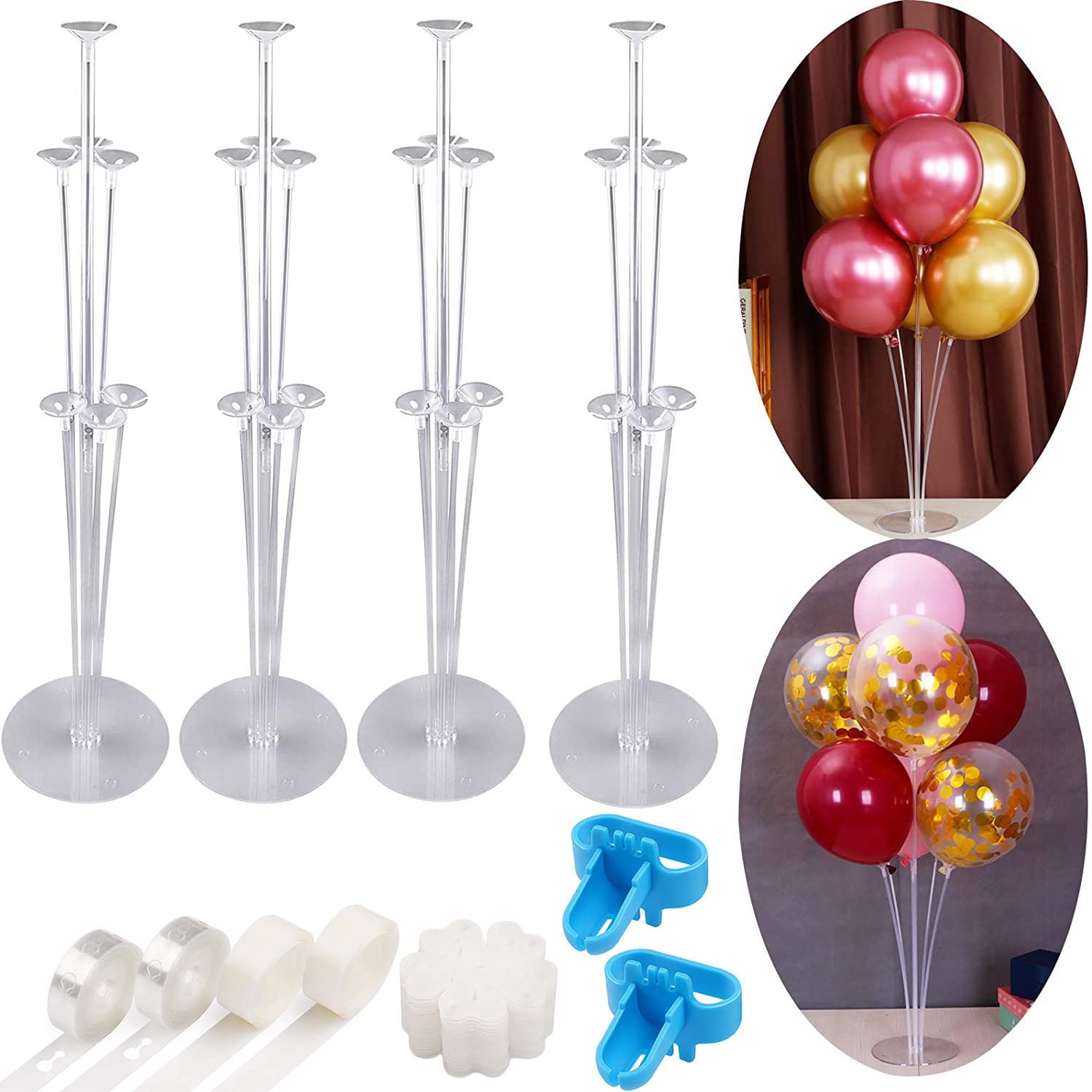 Coolmade Balloon Stand Holder Kit,Ballon Column Stand Including 28 ...
