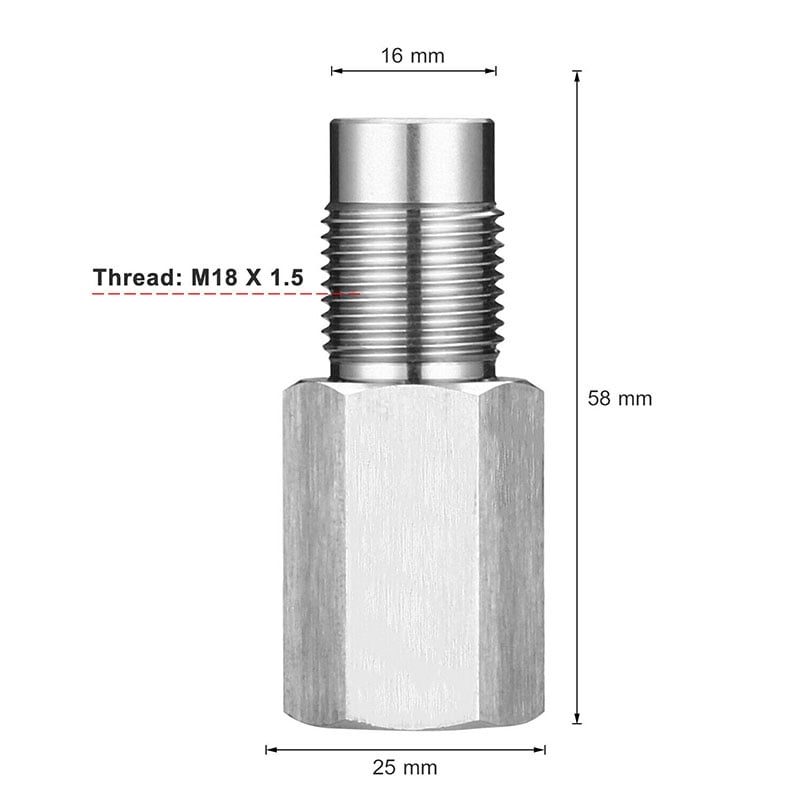 Buy Cooltop M18X1.5 Engine Light Adapter CEL Eliminator Mini Catalytic ...