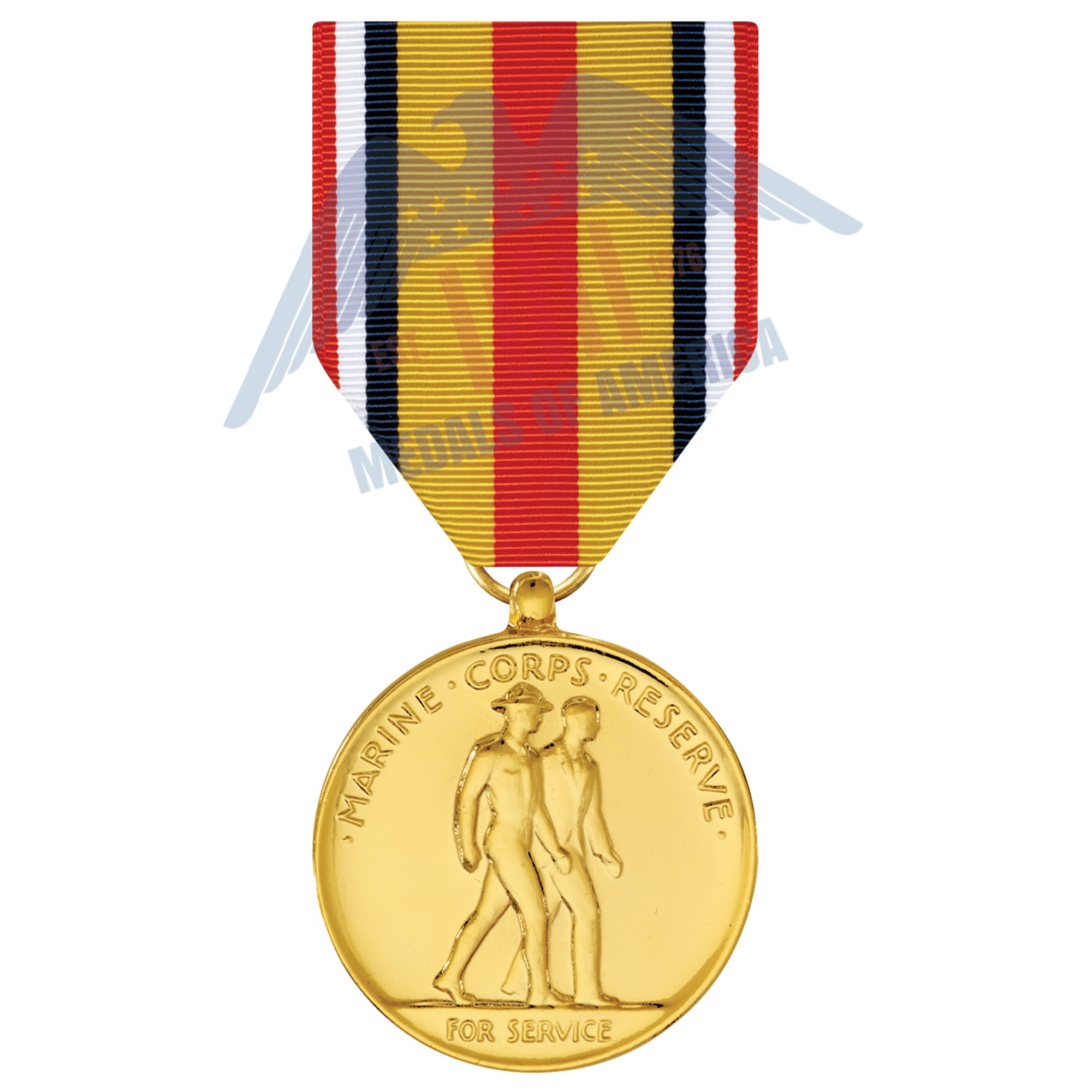 Selected Marine Corps Reserve Medal Anodized Full Size Long Drape For ...