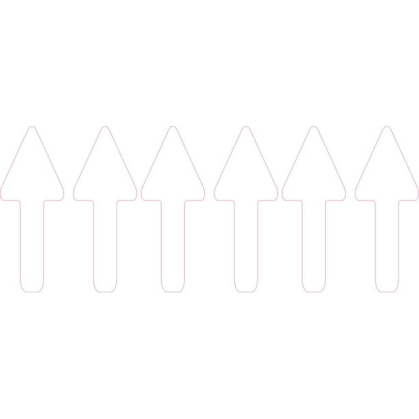 StickerTalk White Arrow Vinyl Stickers, 1 sheet of 6 stickers, 0.75 ...