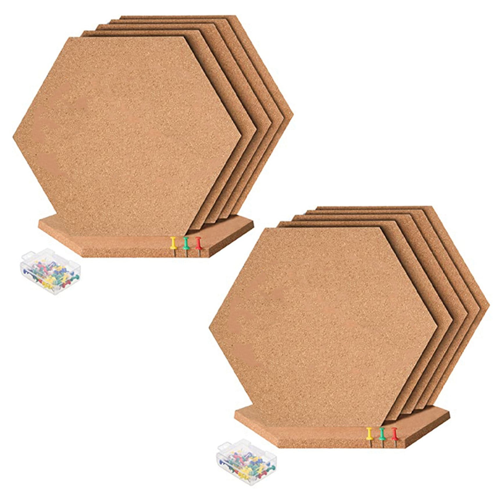 Click here for Unbranded 12pcs Hexagon Cork Board Tiles Self Adhe... prices
