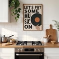 Affixzi Put Some Music On Print, Retro Vinyl Record Poster, Funky Wall ...