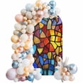 7.2FT Arch Backdrop Covers, Blue Red Yellow Wedding Arch Cover Stretchy ...
