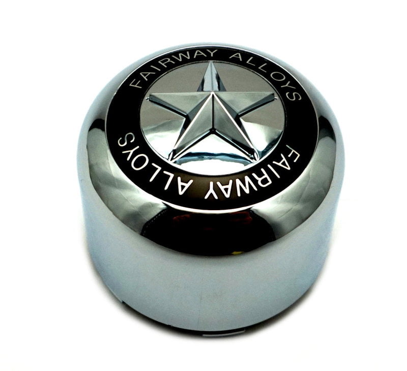 Fairway Alloys Chrome/Chrome Star Pop-In Wheel Center Hub Cap for ATV ...