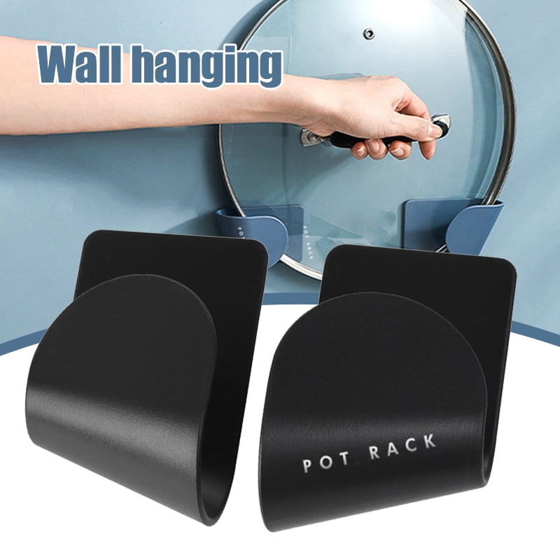 VALINK Self Adhesive Pot Lid Holder Wall Door Mounted Pot Lid Rack Pan ...