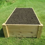 Smart Carts Enterprises Cedar Raised Bed Garden Kit, 3x6 ft, 16.5 in ...