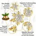 Fuliko Christmas Set of 12, Snowflake Ornaments with White Rhinestone Holders for Christmas ...