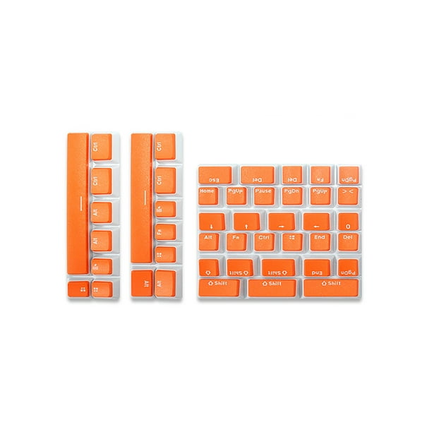 46 Keys Key Caps FOS Step Ergonomic Wear Resistant Clear Font Typing ...