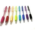 Inc 8 counts per pack Clipclick Pens Ball Point Assorted Color Pens ...