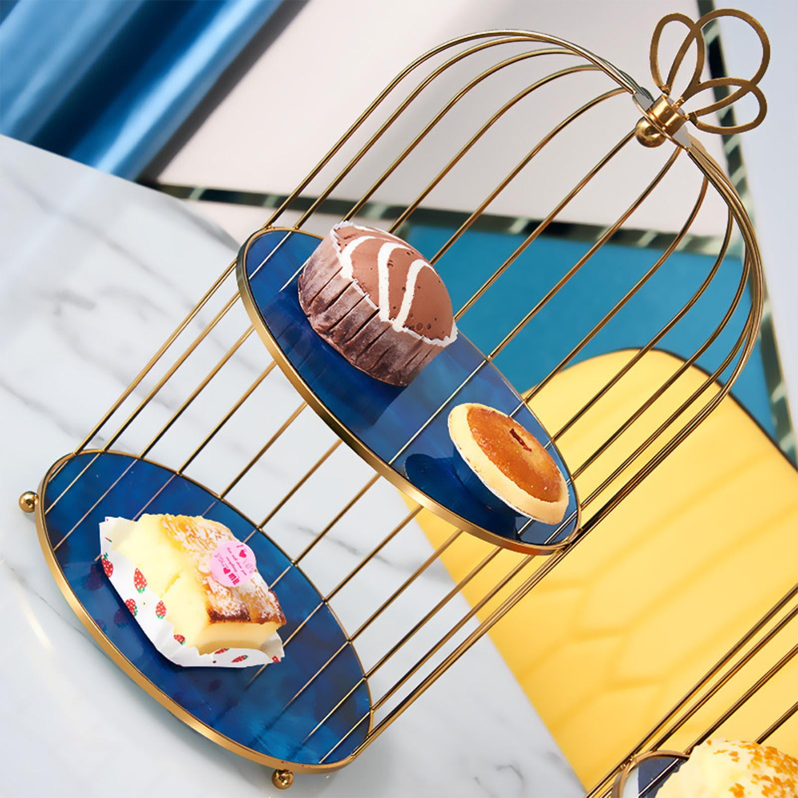 Cake Stand Organizer Display Holder Bathroom Tray Dinner 2 tier ...