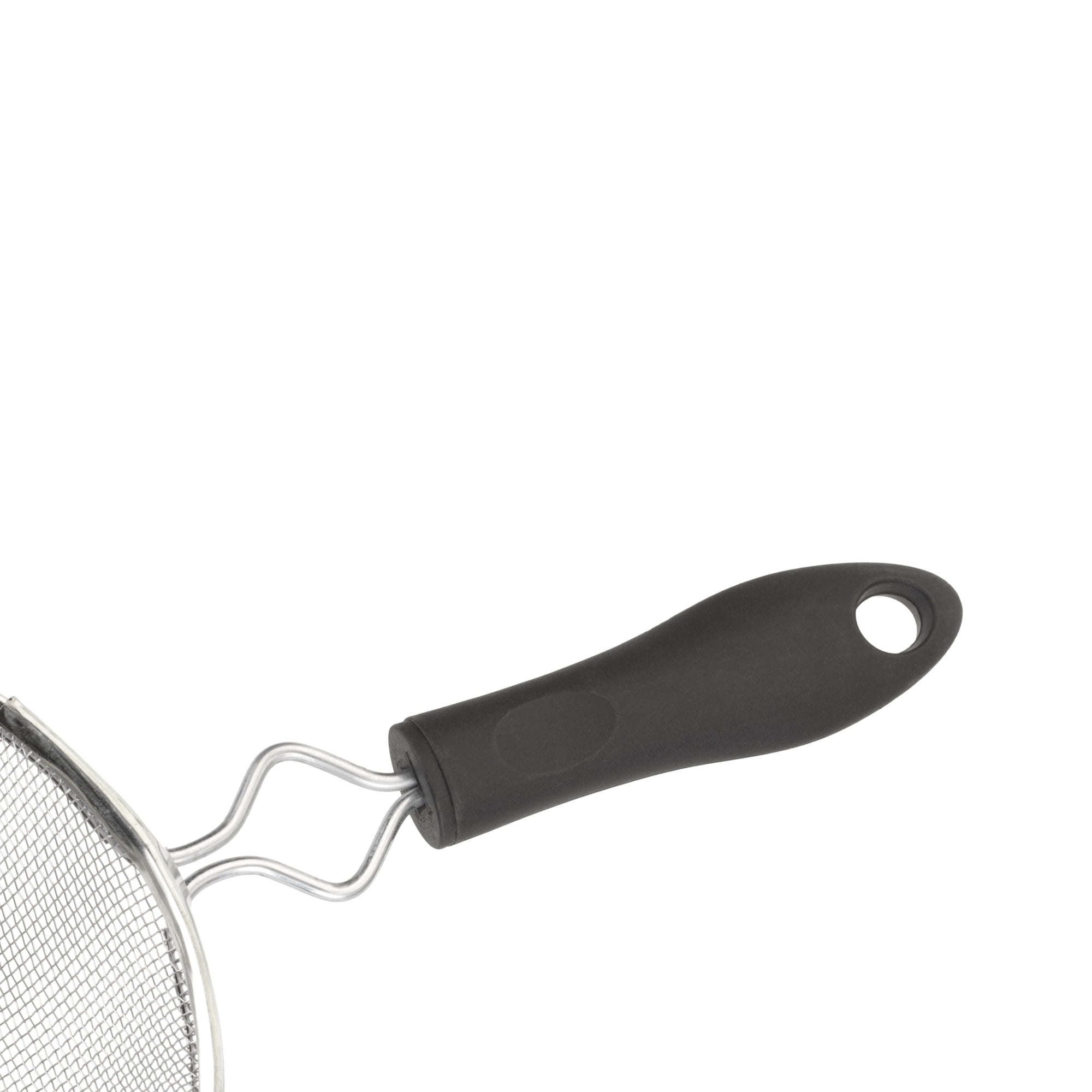 GoodCook 6′ Stainless Steel Mesh Handheld Strainer, Black/Silver