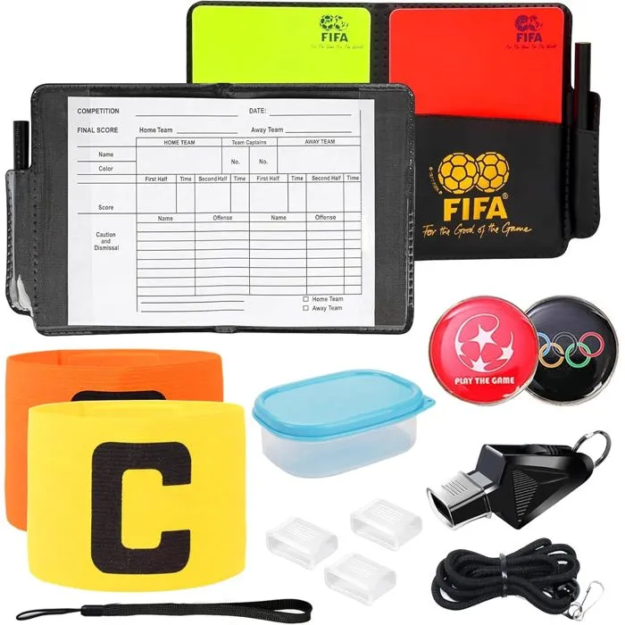 Football Referee Cards, Referee Whistle, Referee Card Set, Red and ...