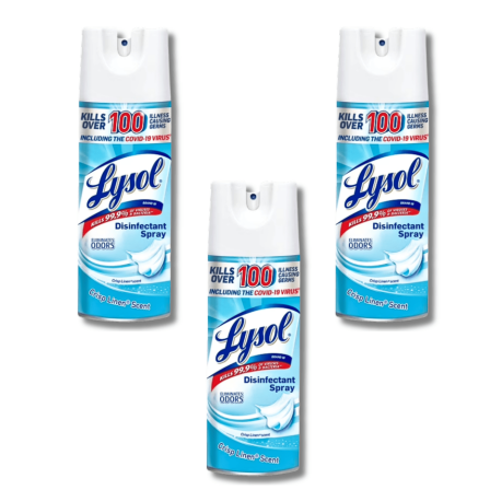 Lysol Disinfectant Spray, Crisp Linen Scent, 19 FlOz (Pack of 3 ...