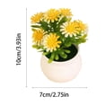AuroraX Artificial Sunflower with Pot Fake Plastic Flowers Arrangement ...
