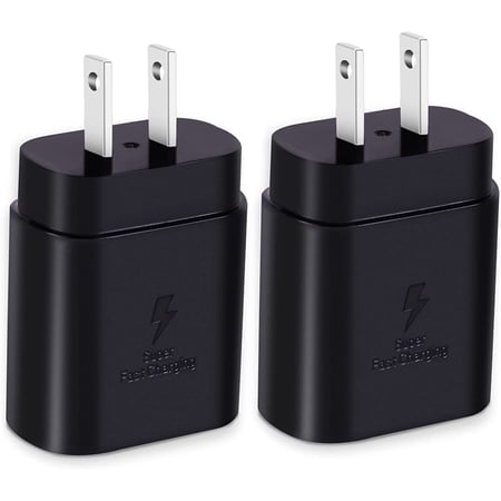 Super Fast Charger, 2 Pack 25W USB C Fast Charging Type C Wall Plug ...