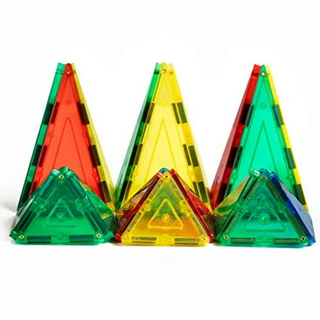 Magnetic Stick N Stack Award Winning 48 Piece Triangle Set 4 types of ...