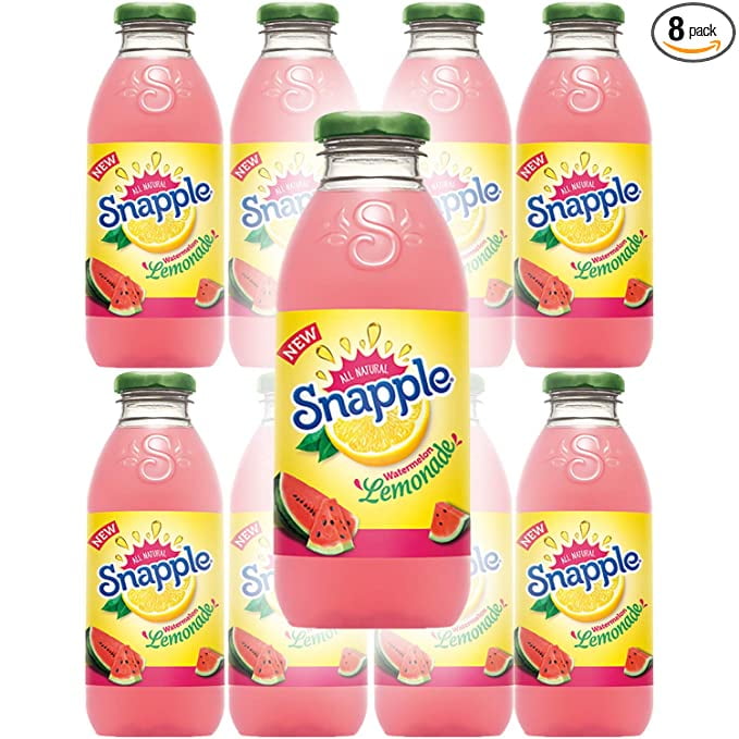 Snapple Watermelon Lemonade, All Natural, 16 Fl Oz (Pack of 8, Total of ...