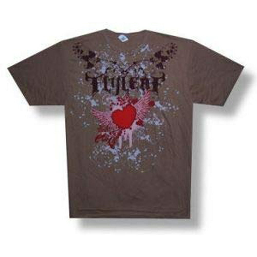 Flyleaf - Flyleaf Heart Jumbo Print T-Shirt (XL) Brown - Walmart.com ...