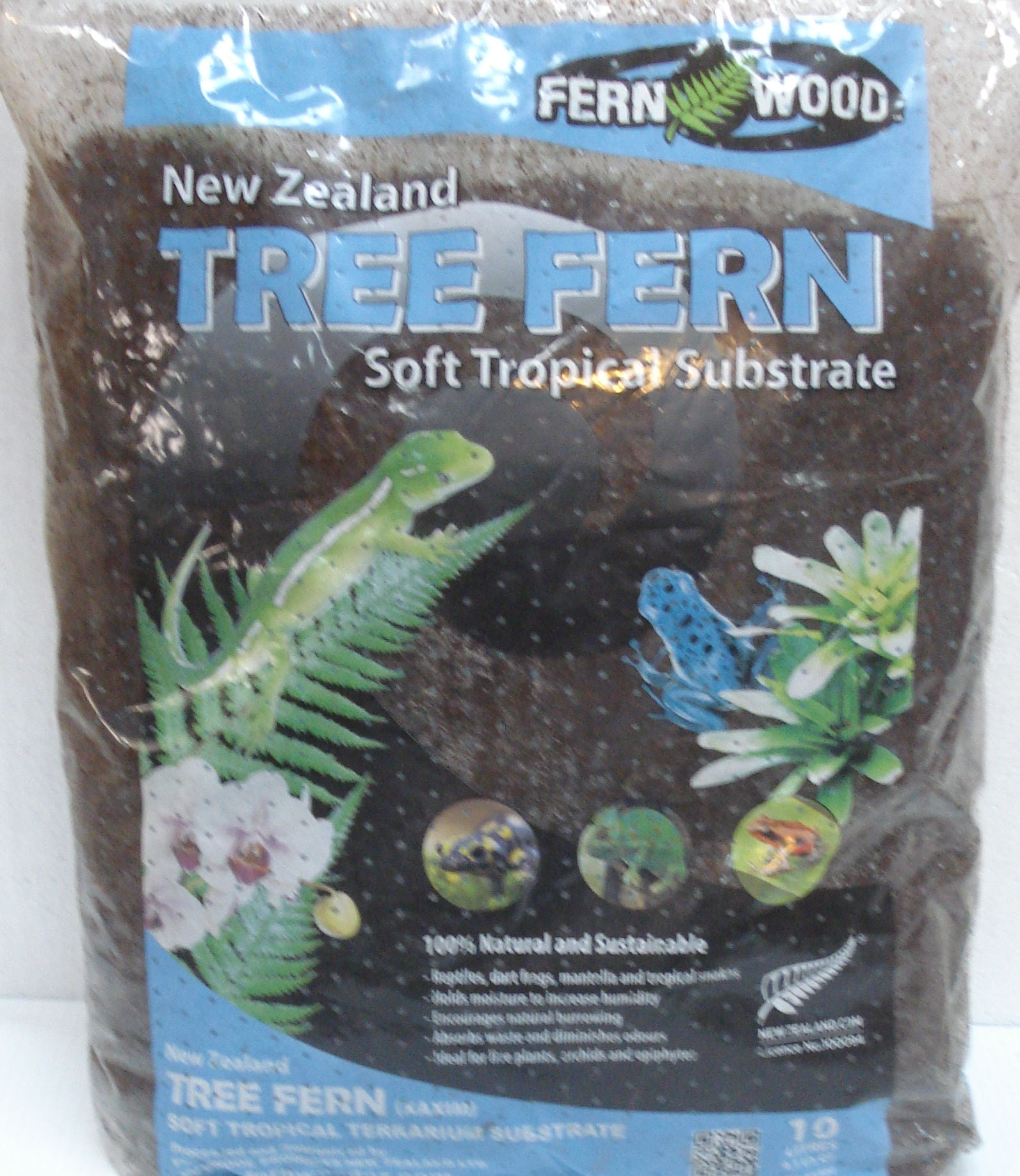Fern Wood New Zealand Tree Fern Soft Tropical Substrate 10 Liter Bag ...