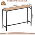 LAZY BUDDY 55'' Rectangular Outdoor Bar Table with Adjustable Feet ...