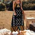 African Mud Cloth Bogolan Design Sleeveless Dress elegant party dress for women 2024 dresses for ...