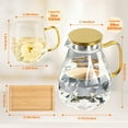 DUJUST Glass Pitcher with 4 Cups, 1 Tray, Elegant Diamond Design Water ...