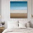 Canvas Print Wall Art Oil Paintings Watercolor Blue Gradient Wood Board ...