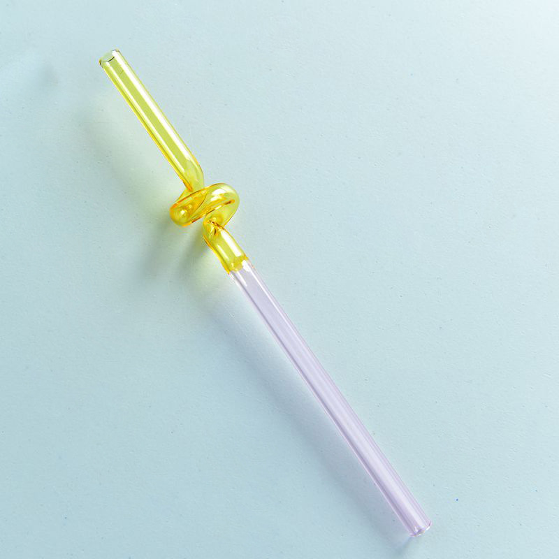 Long Rainbow Colored Reusable Glass Replacement Straws Straw ...