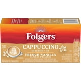 Folgers French Vanilla Flavored Cappuccino Mix Packets, Instant Coffee ...