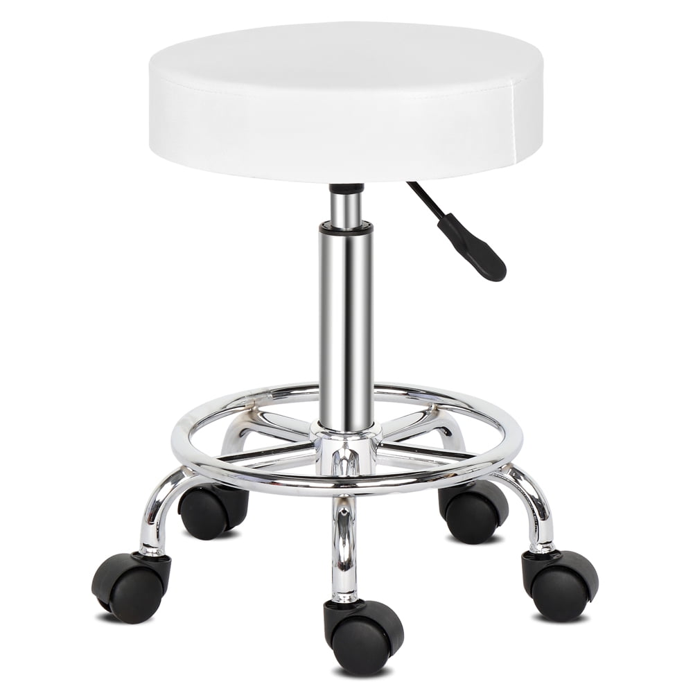 Round Stool Ha Ha Feet Rotation Bar Stool White - Walmart.com