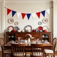 10 Pack Of Red White Blue Triangles Pennant Banners Patriotic 4th Of ...