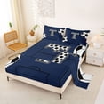 Feelyou Abstract Letter T Queen Sheets for Boys, Cartoon Stripe Ball ...