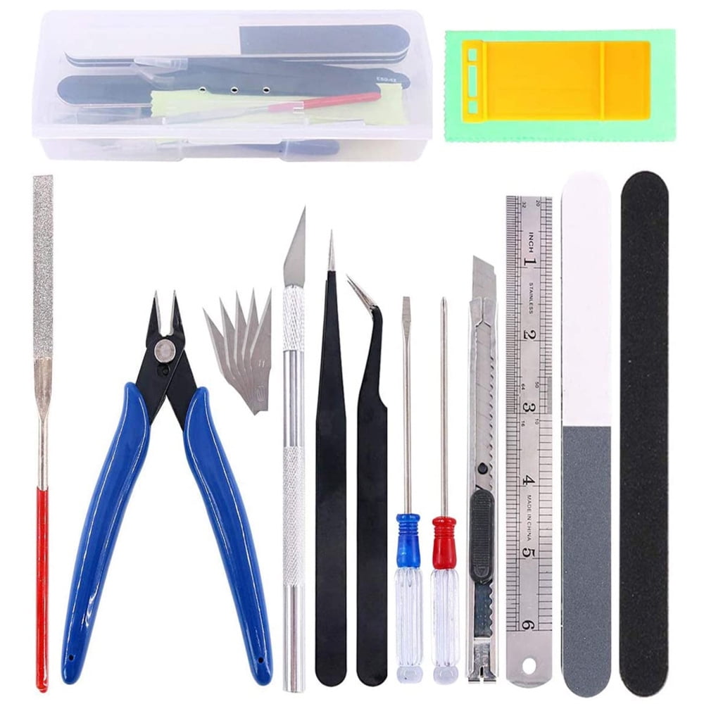 18pcs Crafts Basic Model Tool Kit, Hobby Building Tools Set with Hobby ...