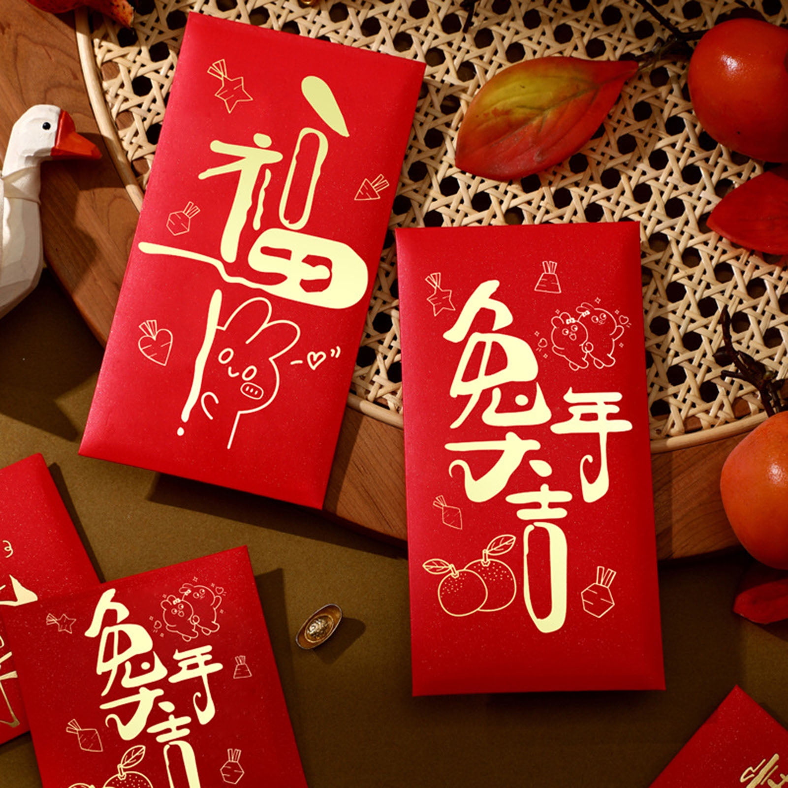Dream Lifestyle 10Pcs New Year Red Envelopes 2023 Year of The Rabbit ...
