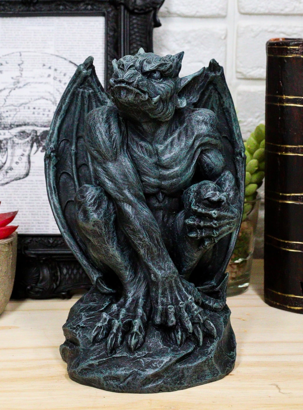 Sculpture Figurines Crouching Winged Gargoyle etna.com.pe