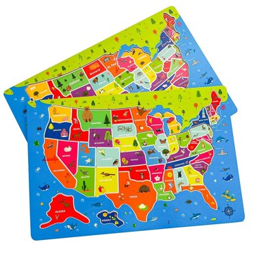 Learning Resources Magnetic U.S. Map Puzzle, Fun Geography for Kids, US ...