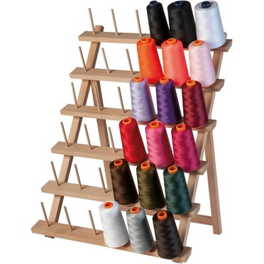 Threadart 60 Spool Cone Wood Thread Rack | Made of Hardwood, Sturdy ...