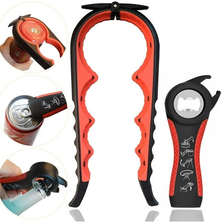 Jar Opener Gripper, 5 in 1 Multi Functional Can Opener Bottle Opener ...