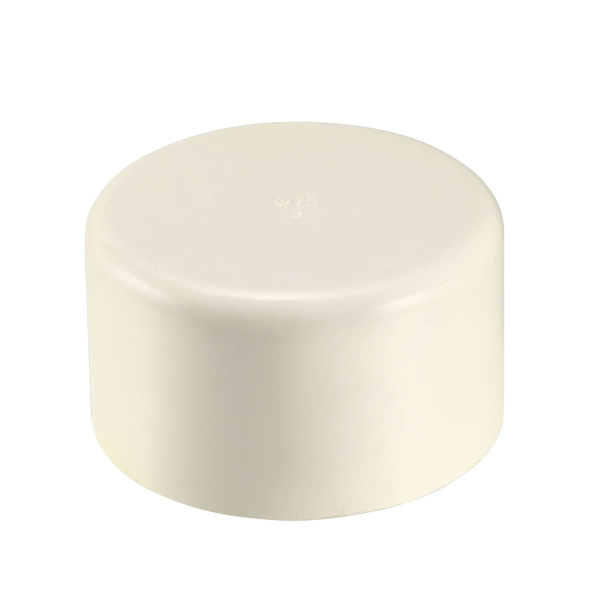 75mm PVC Pipe Cap Fitting, Slip End Caps DWV(Drain Waste Vent) White 2 ...