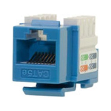 Steren Cat5e Keystone Jack 90 Degree RJ45 Blue | Enhanced Performance ...