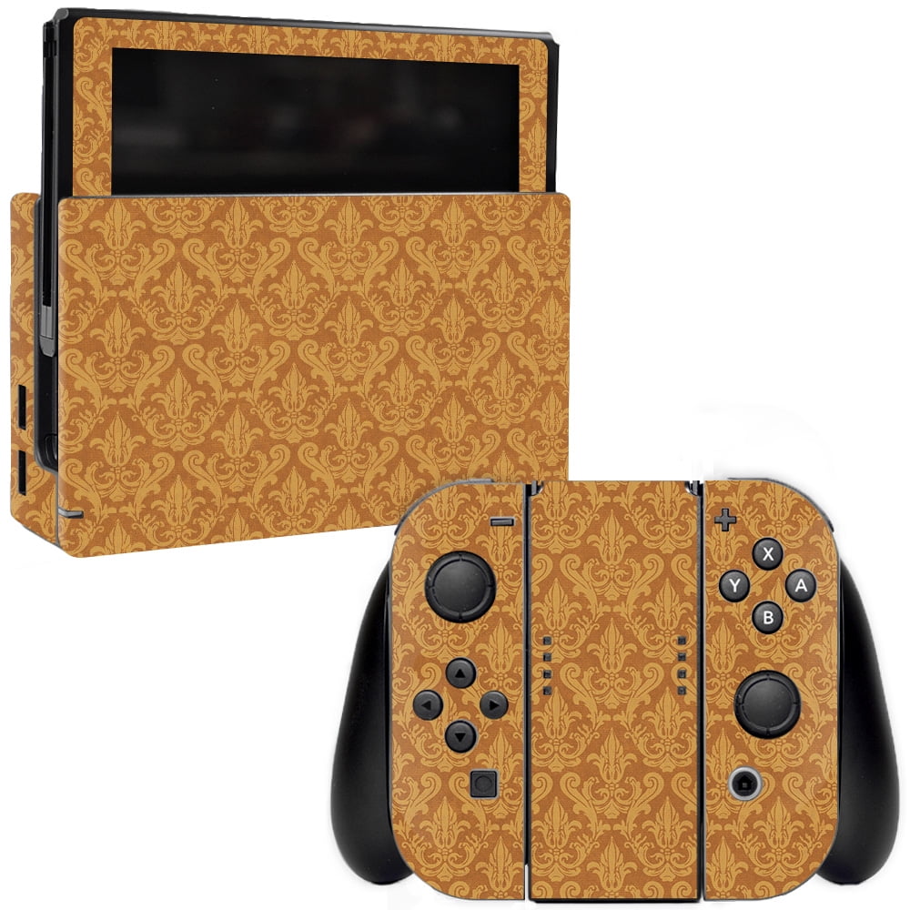 Skin Decal Wrap Compatible With Nintendo Switch Sticker Design Gold ...