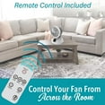 Brentwood F-650MW 6 Inch 3 Speed Remote Control Desktop Fan, White ...