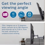 Philips Full Motion TV Wall Mount, Fits 55 inches, Holds 55lbs, SQM9222 ...