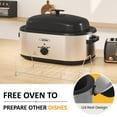 Superjoe Electric Roaster Oven, 24 QT Roaster with 3 Compartments and ...