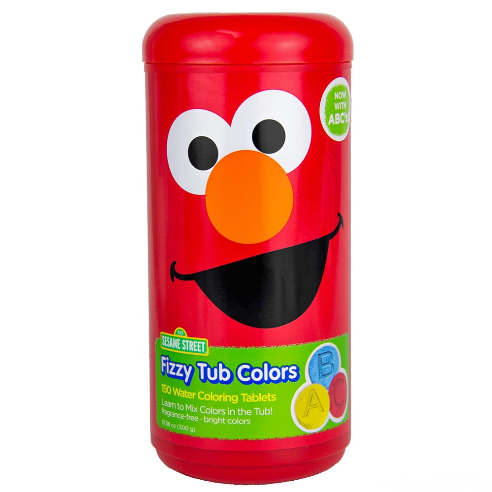Sesame Street Fizzy Tub Color Tablets Assorted Bathwater Colors 150 Ct ...