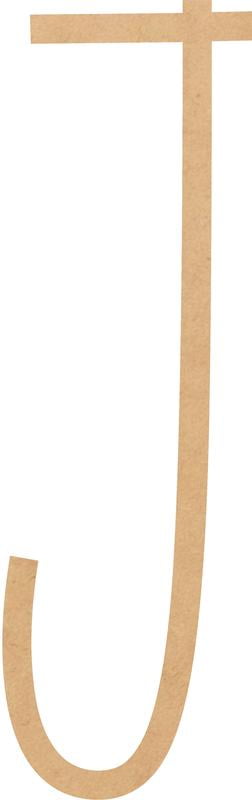 Wood MDF Letter J, Craft Alphabet 3'' Small Home Décor, Motherburger ...