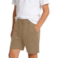 Amidoa Boys Athletic Shorts Elastic Waist with Pockets Kids Lightweight ...